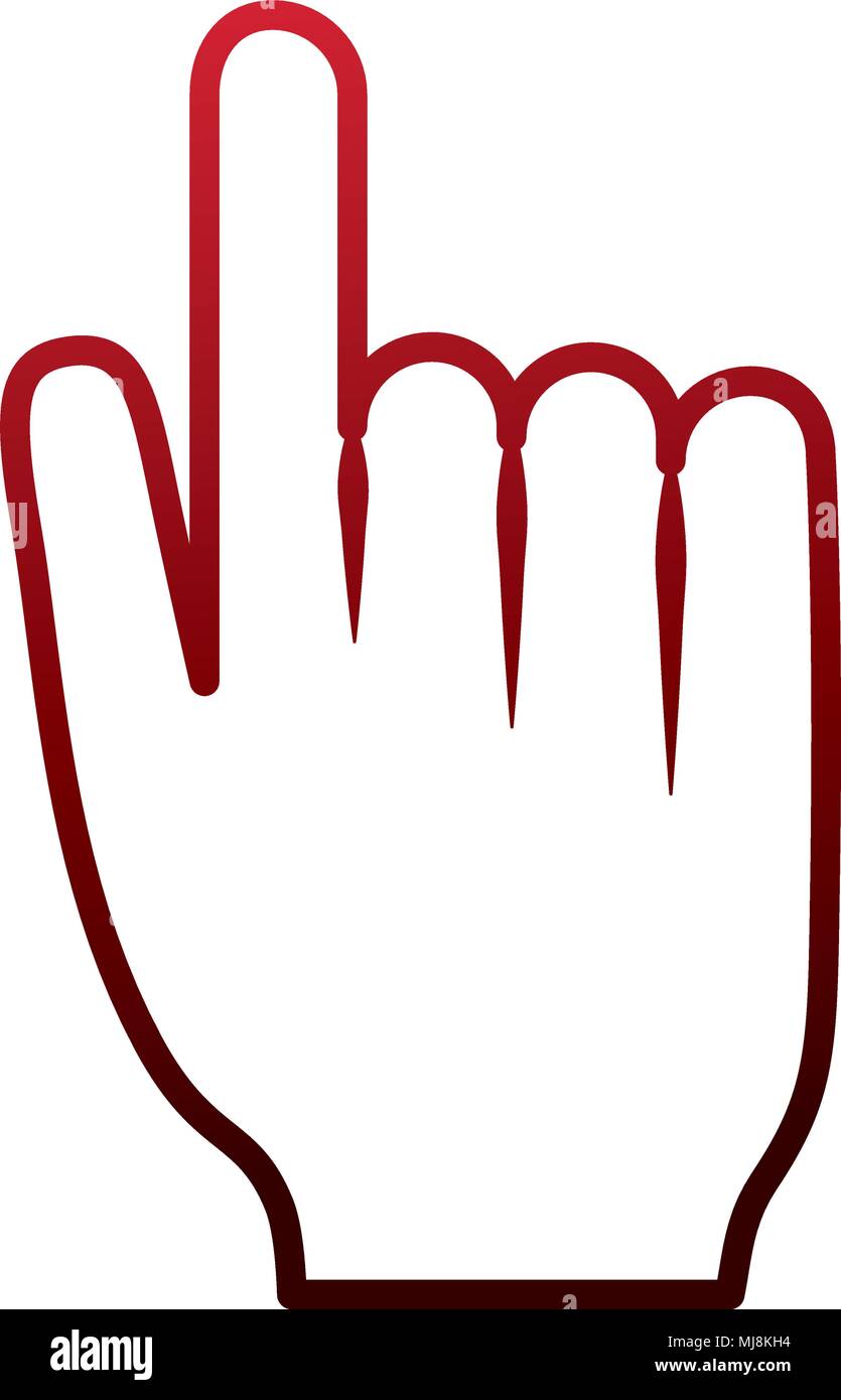 human hand pointing index finger gesture vector illustration gradient ...