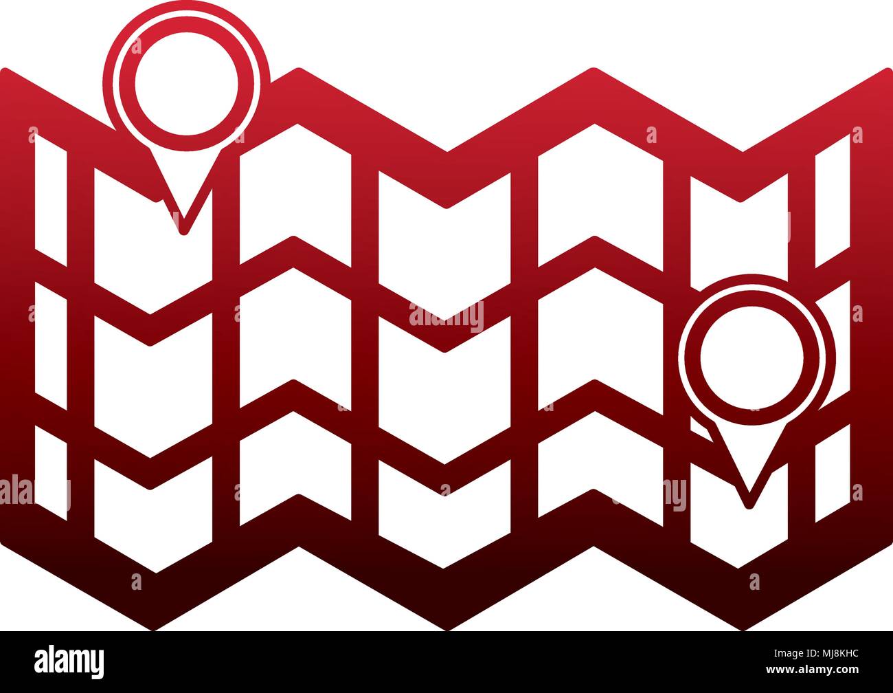 navigation gps map pins location destination vector illustration ...