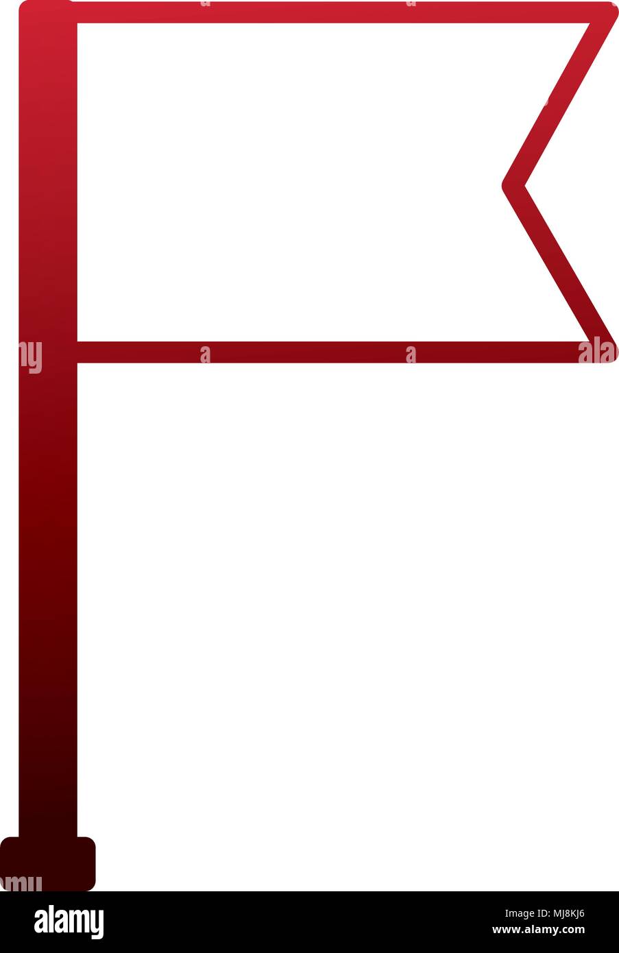 gps navigation red flag mark vector illustration gradient color Stock ...