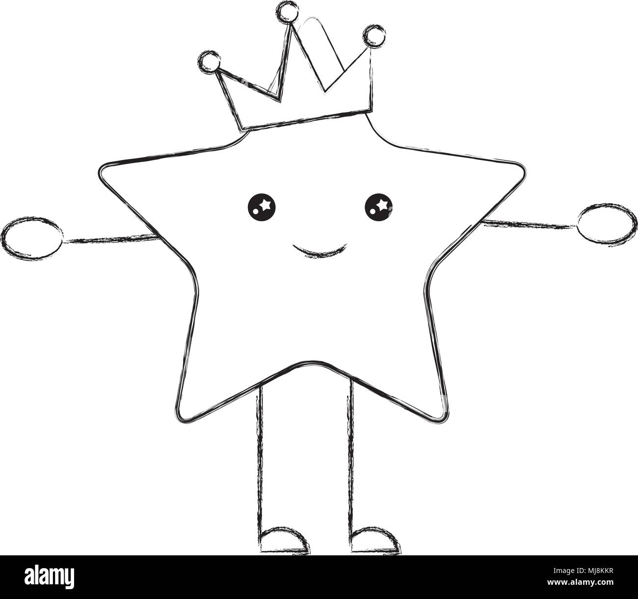 Happy Star Clipart Black And White