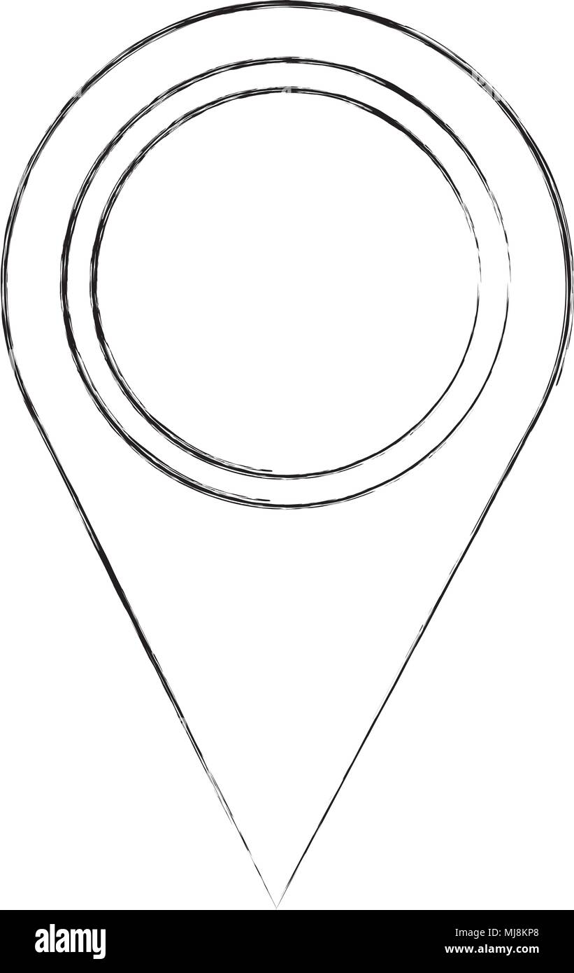 navigation gps pointer map location vector illustration sketch Stock ...