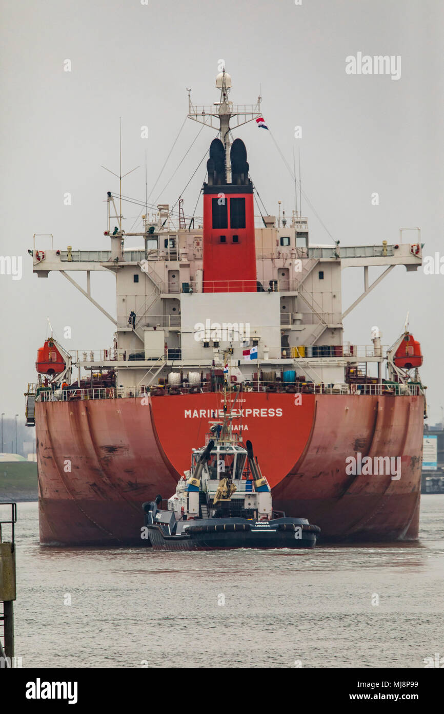 Port of Ijmuiden in North Holland, Netherlands, harbor tug, tugboat ...