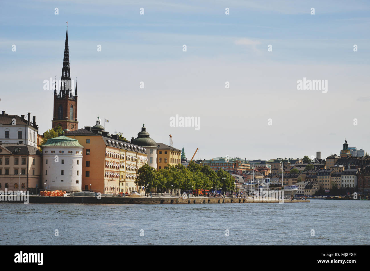 Cityscape view of Stockholm's old town in famous Gamla Stan area ...