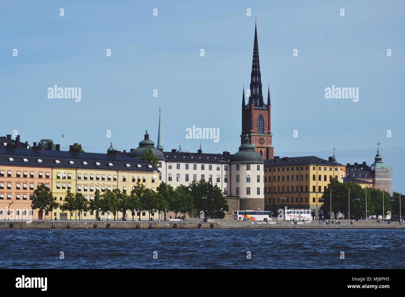 Cityscape view of Stockholm's old town in famous Gamla Stan area ...