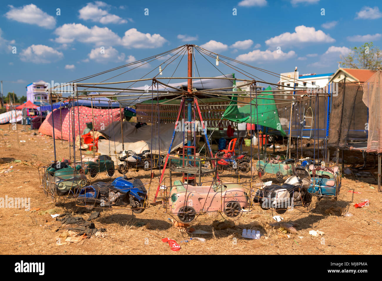 Remains of Cambodian amusement park after Cambodia beer event party ...