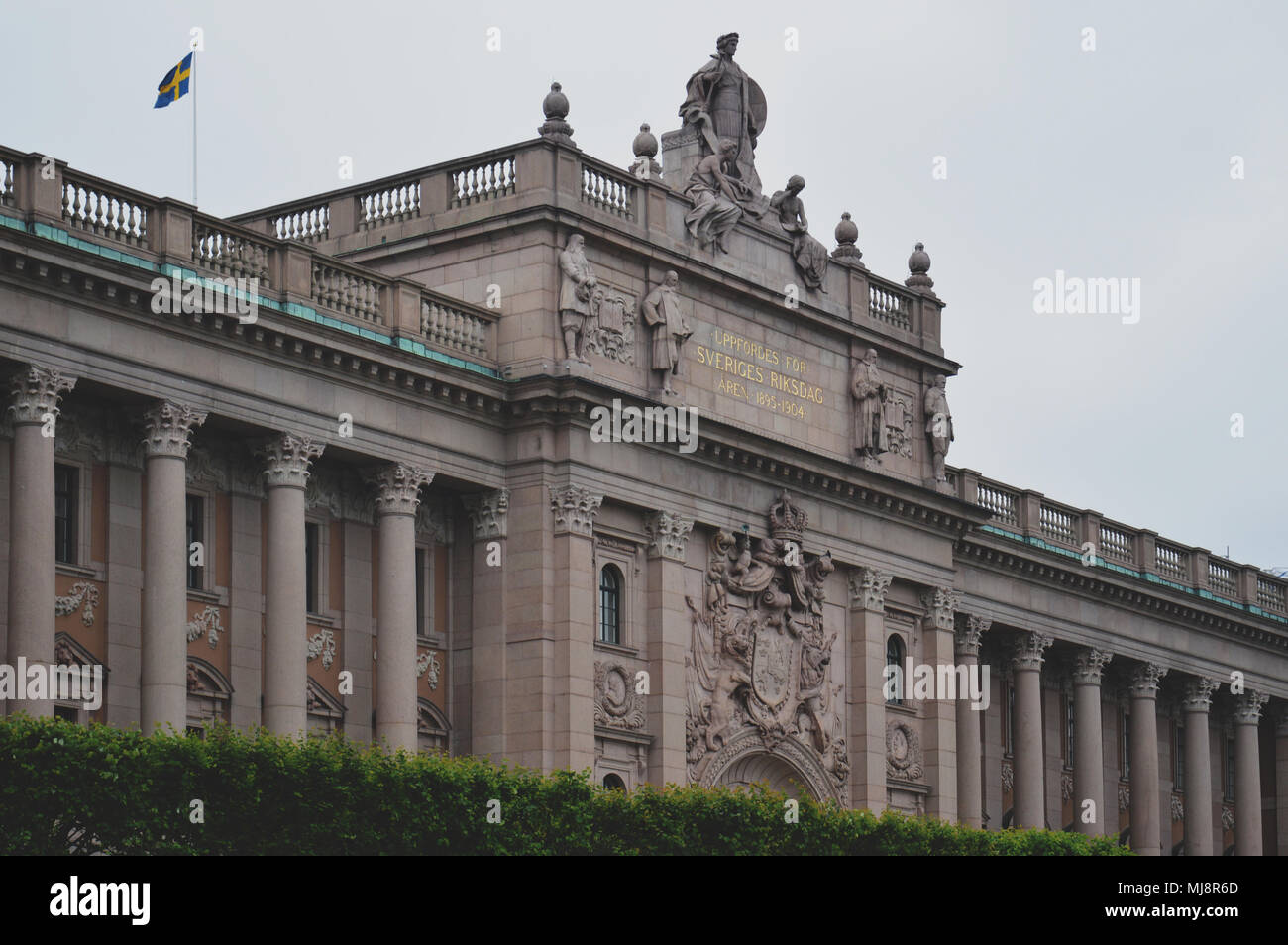 The Parliament House of Sweden built in Neoclassical style in Stockholm ...