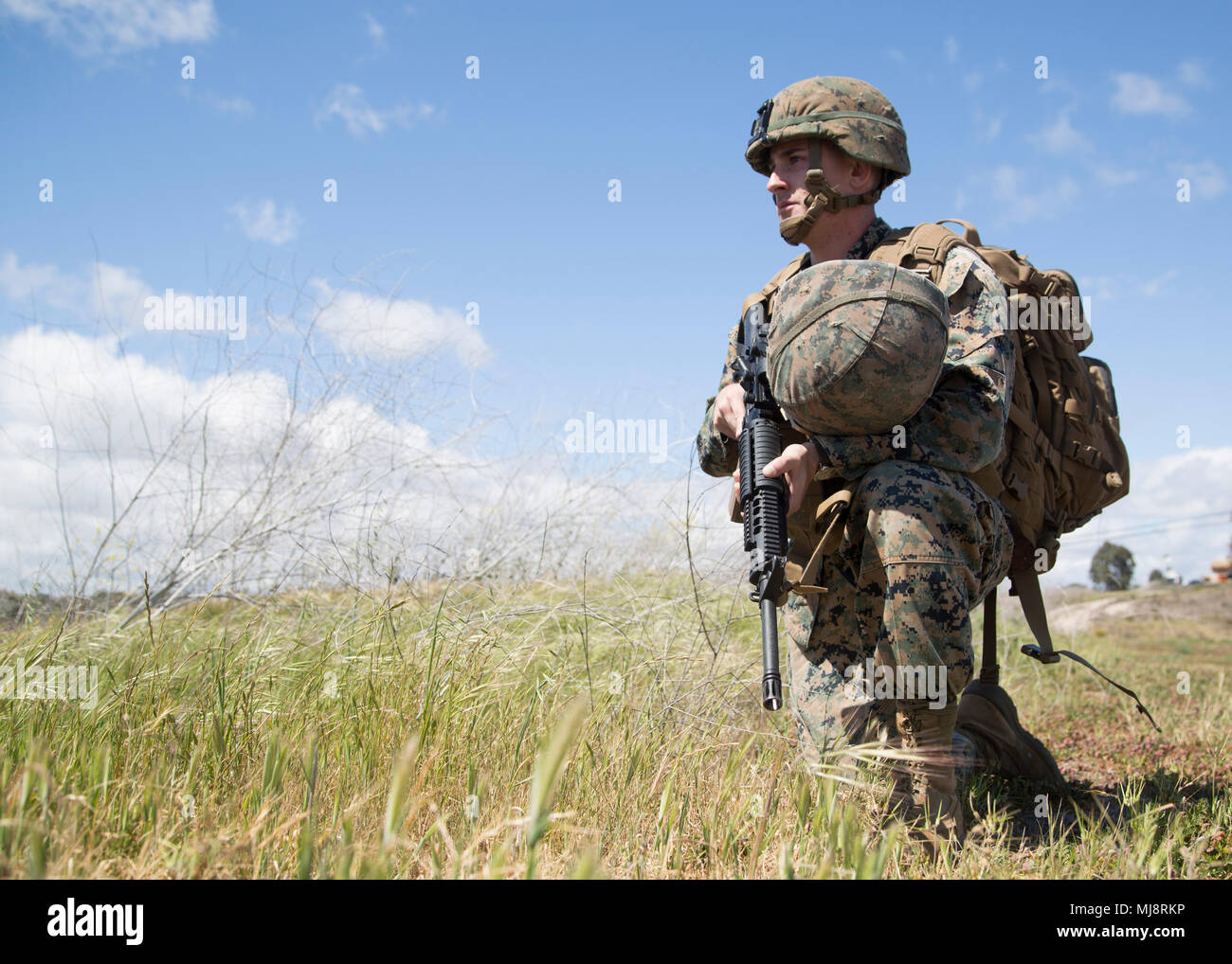 U.S. Marine Corps Cpl. Jacob Perez, 22, from La Verne, Calif., a ...