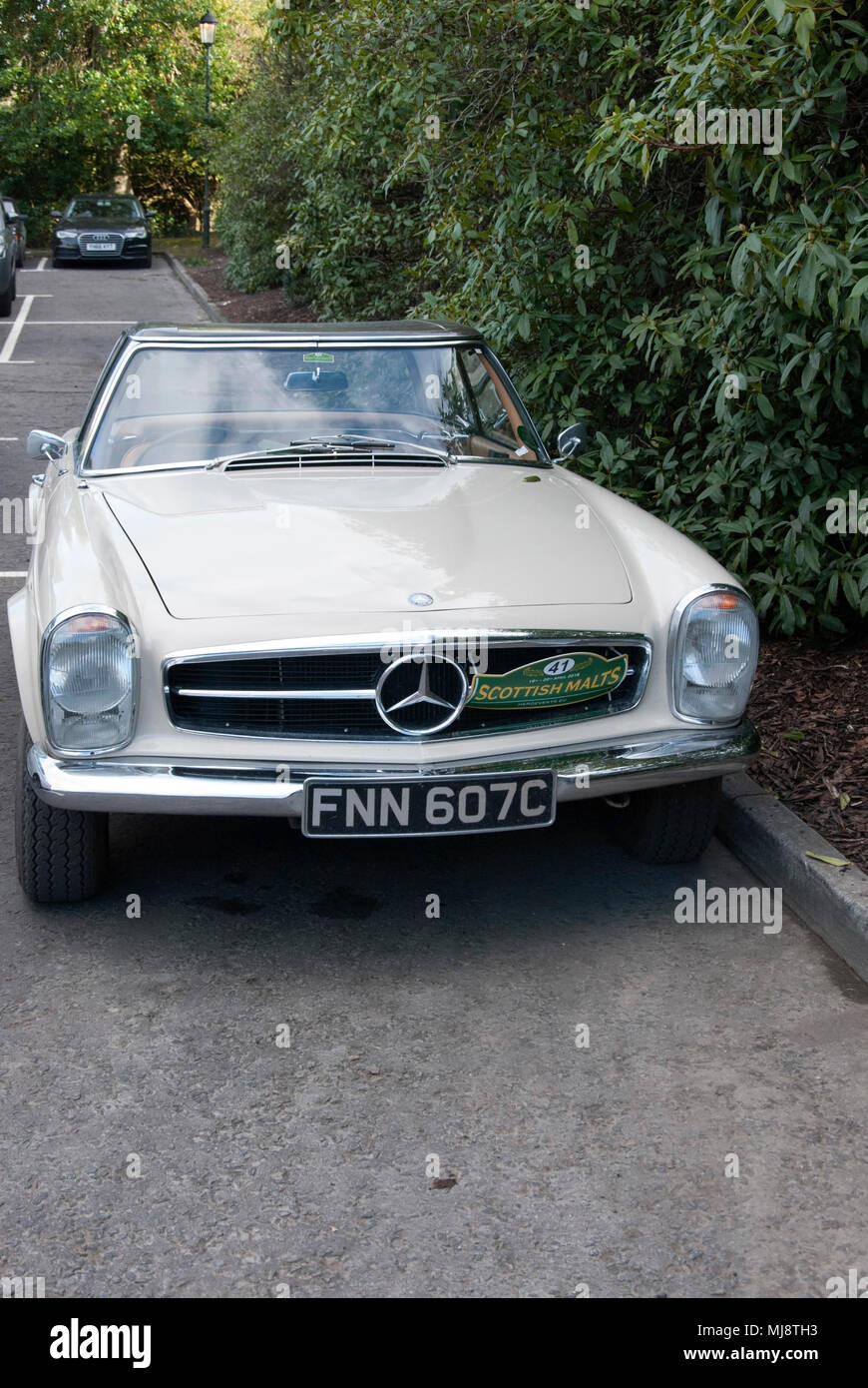 1965 Beige Mercedes Benz 230SL Pagoda Top Roadster Classic Sports Car ...