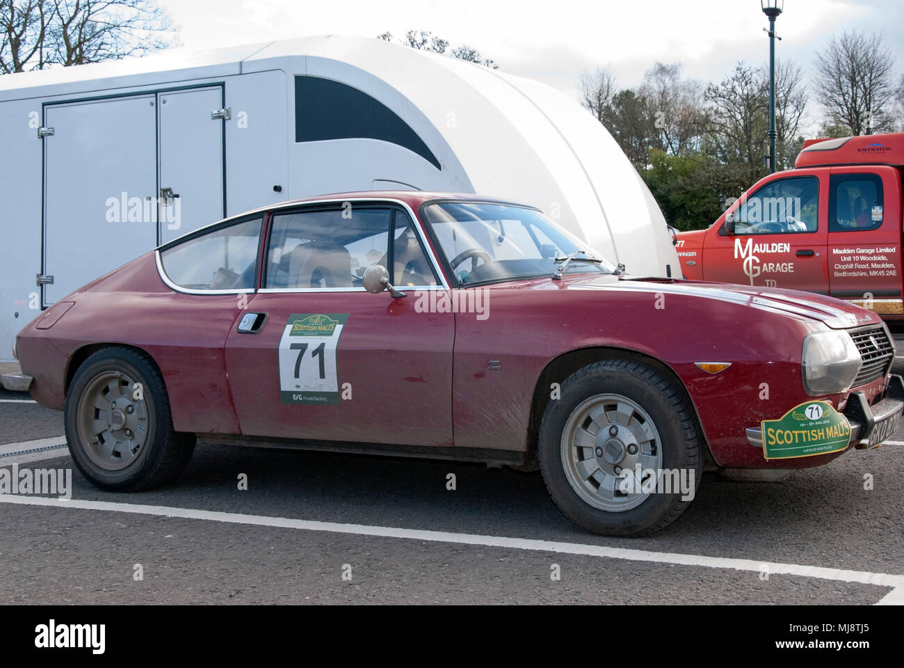 1972 Red Lancia Fulvia Sport Sports Car right hand drivers side offside ...