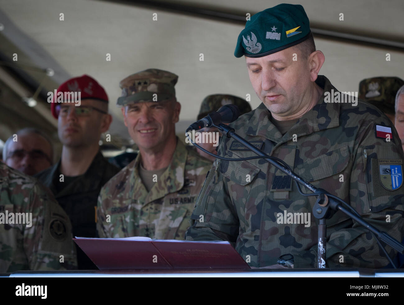 Polish Gen. Jarosław Gromadziński, commander of Poland’s 15th ...