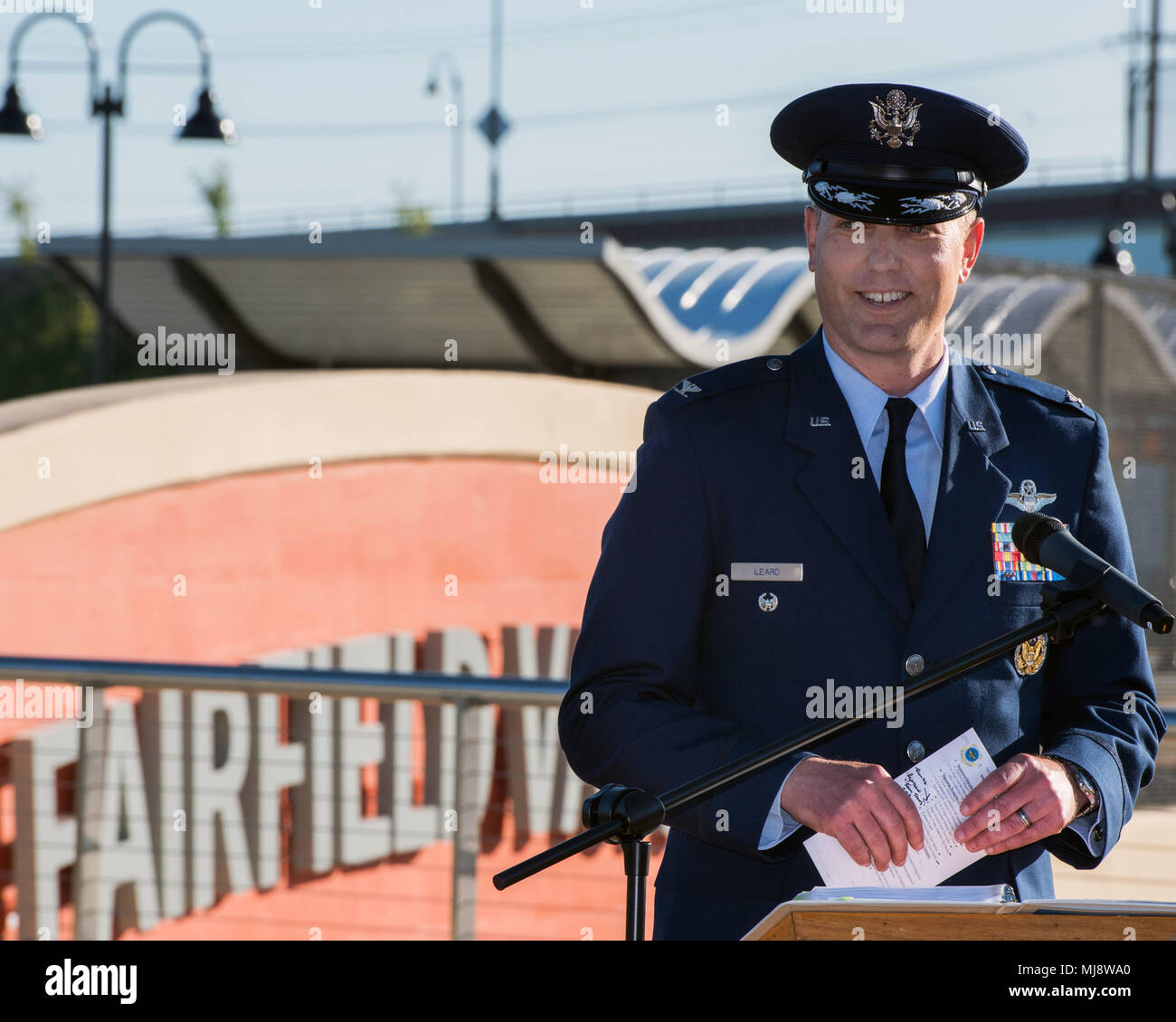 U.S. Air Force Col. Matthew Leard, 60th Air Mobility Wing vice ...