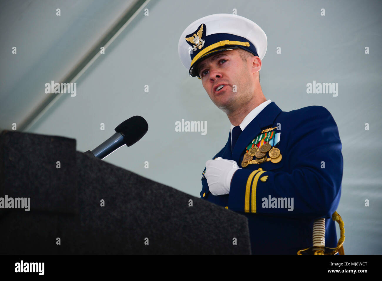 Coast Guard Lt. Andrew Norberg, commanding officer of Cutter Richard ...