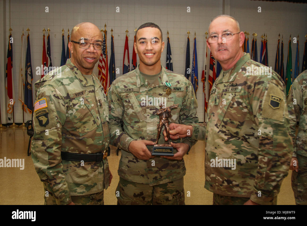 Army Reserve Maj. Gen. A.C. Roper (left) commanding general, 76th ...