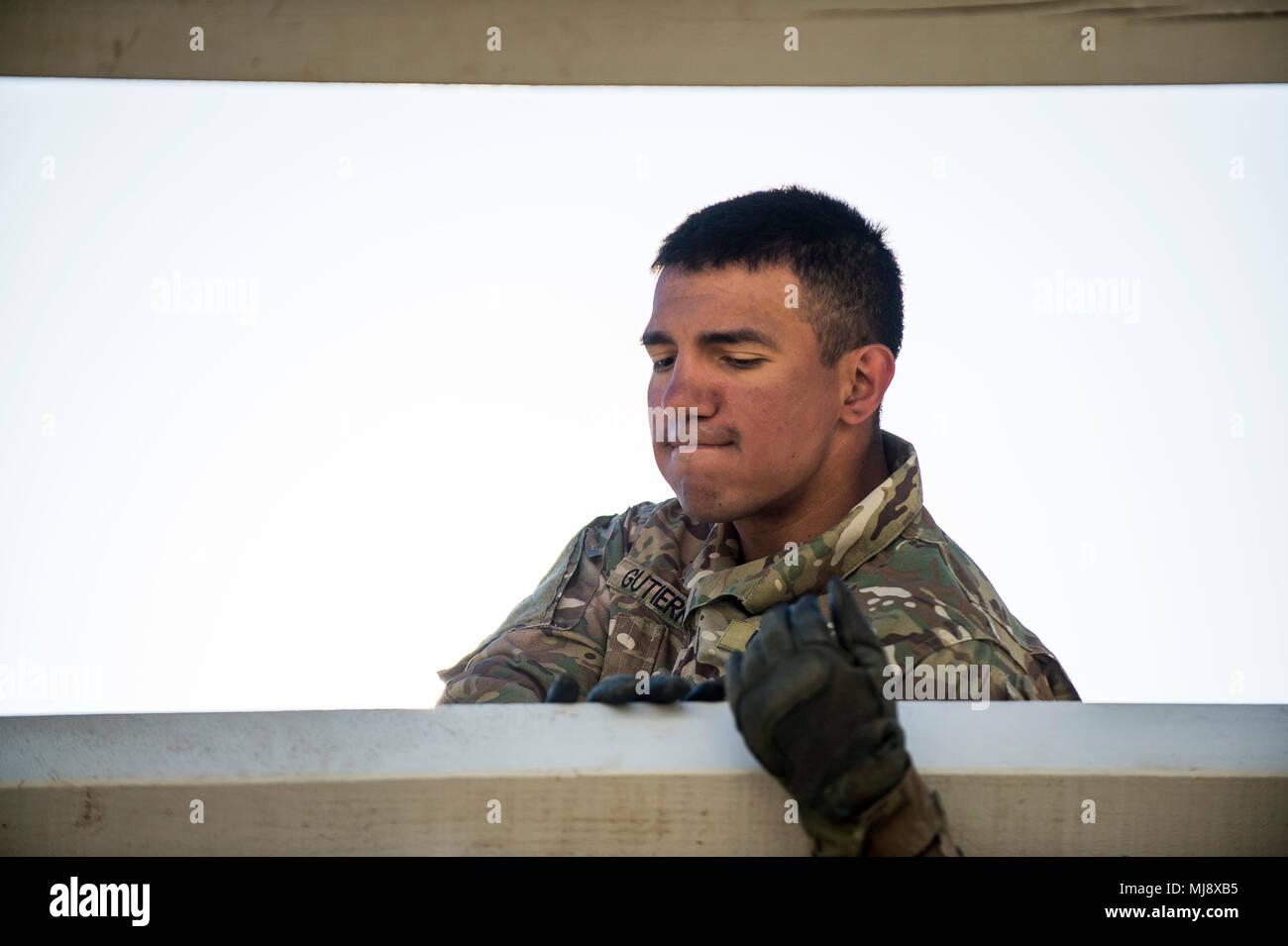 Sgt. David Gutierrez, a U.S. Army Reserve military police Soldier with ...