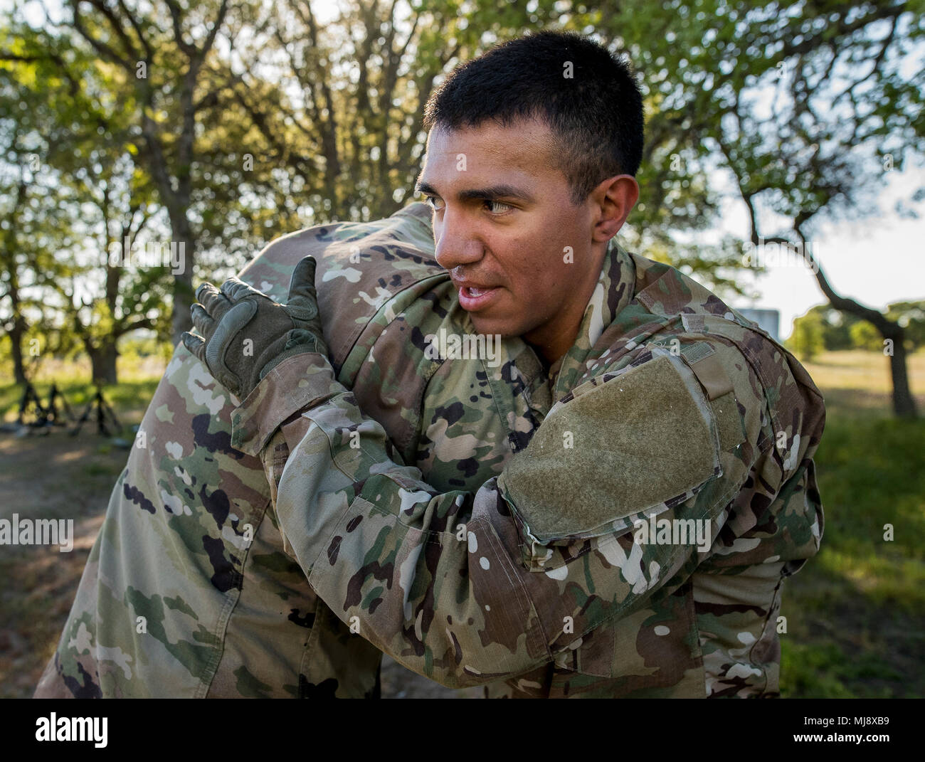 Sgt. David Gutierrez, a U.S. Army Reserve military police Soldier with ...