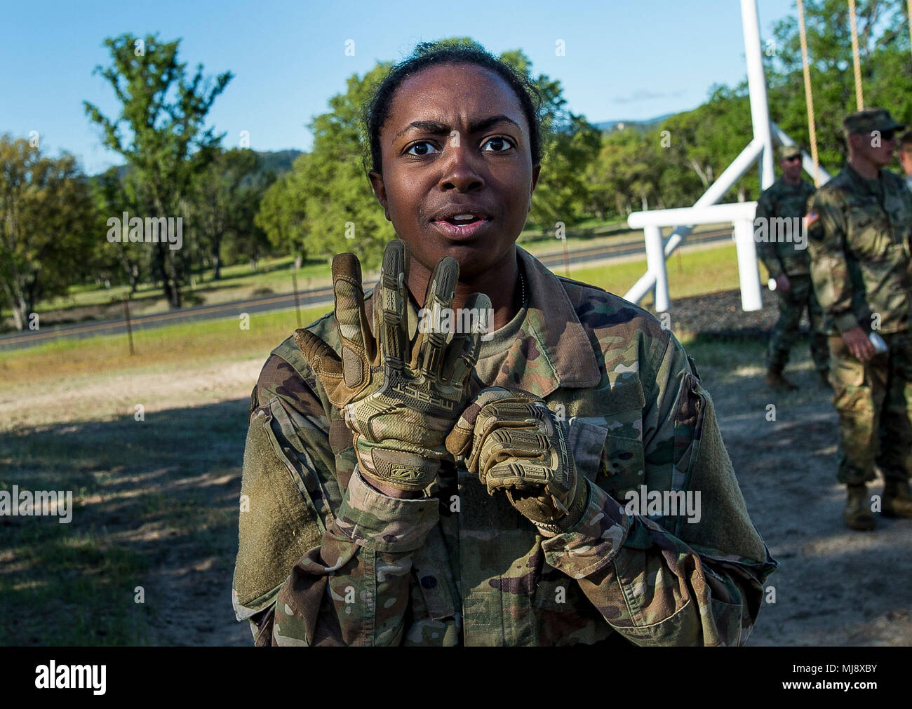 Pfc. Alexis Jones, a U.S. Army Reserve horizontal construction engineer ...