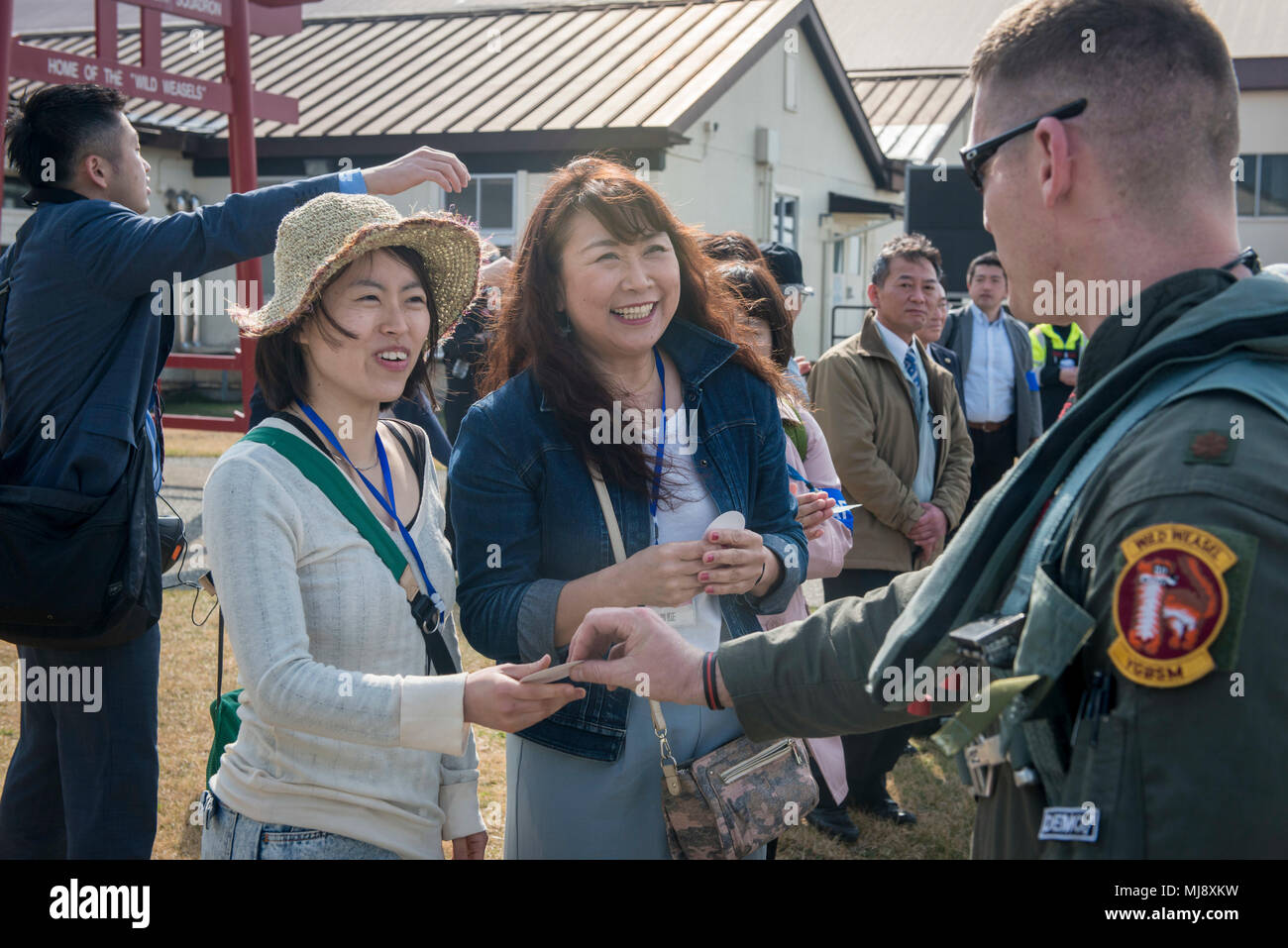Japanese locals participating in Misawa City’s monthly Friendship Tour ...