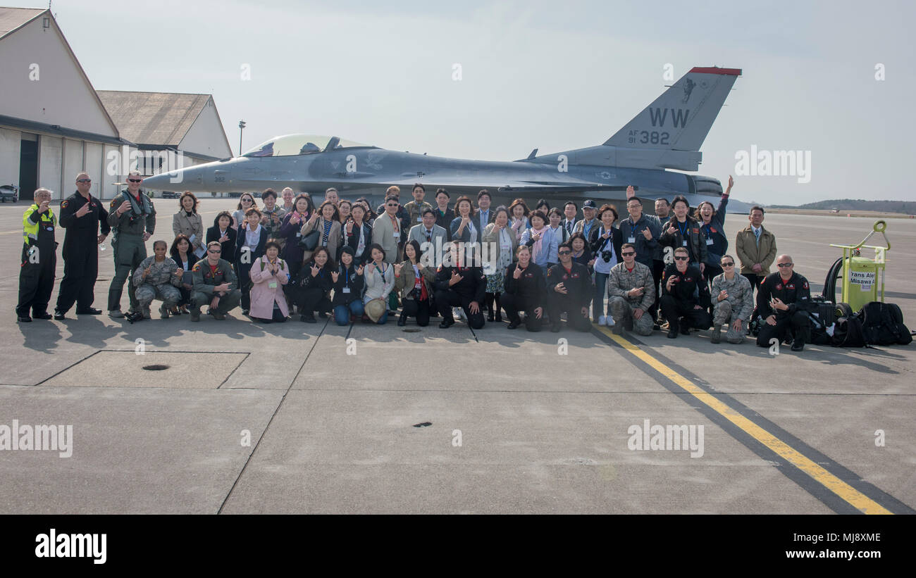 Japanese locals participating in Misawa City’s monthly Friendship Tour ...