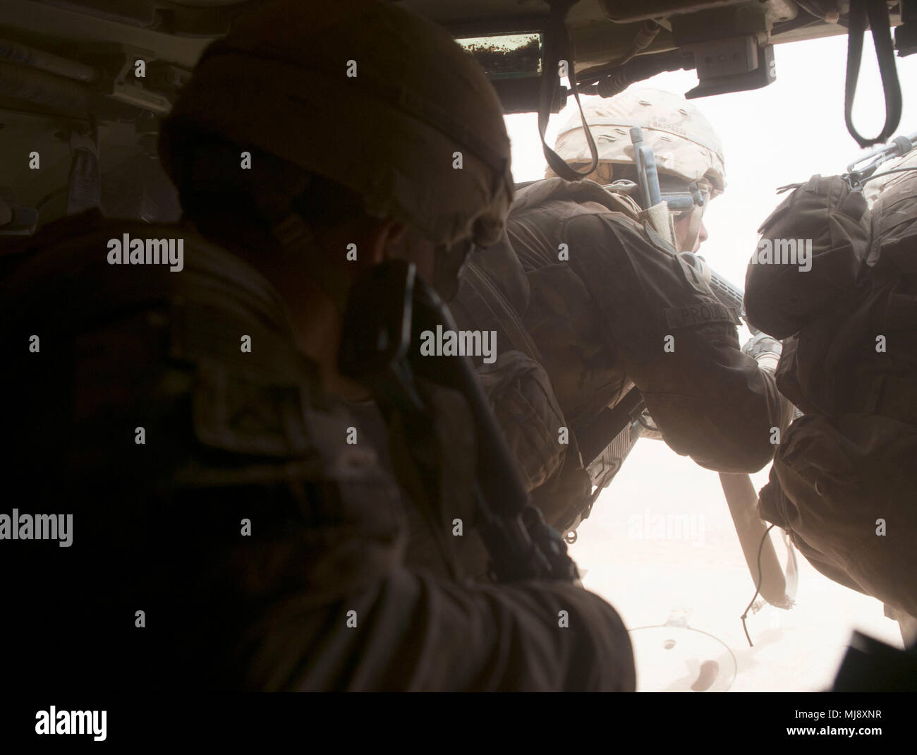 Training Area One, Jordan – 1st Lt. Luke Proulx, platoon leader for 3rd ...