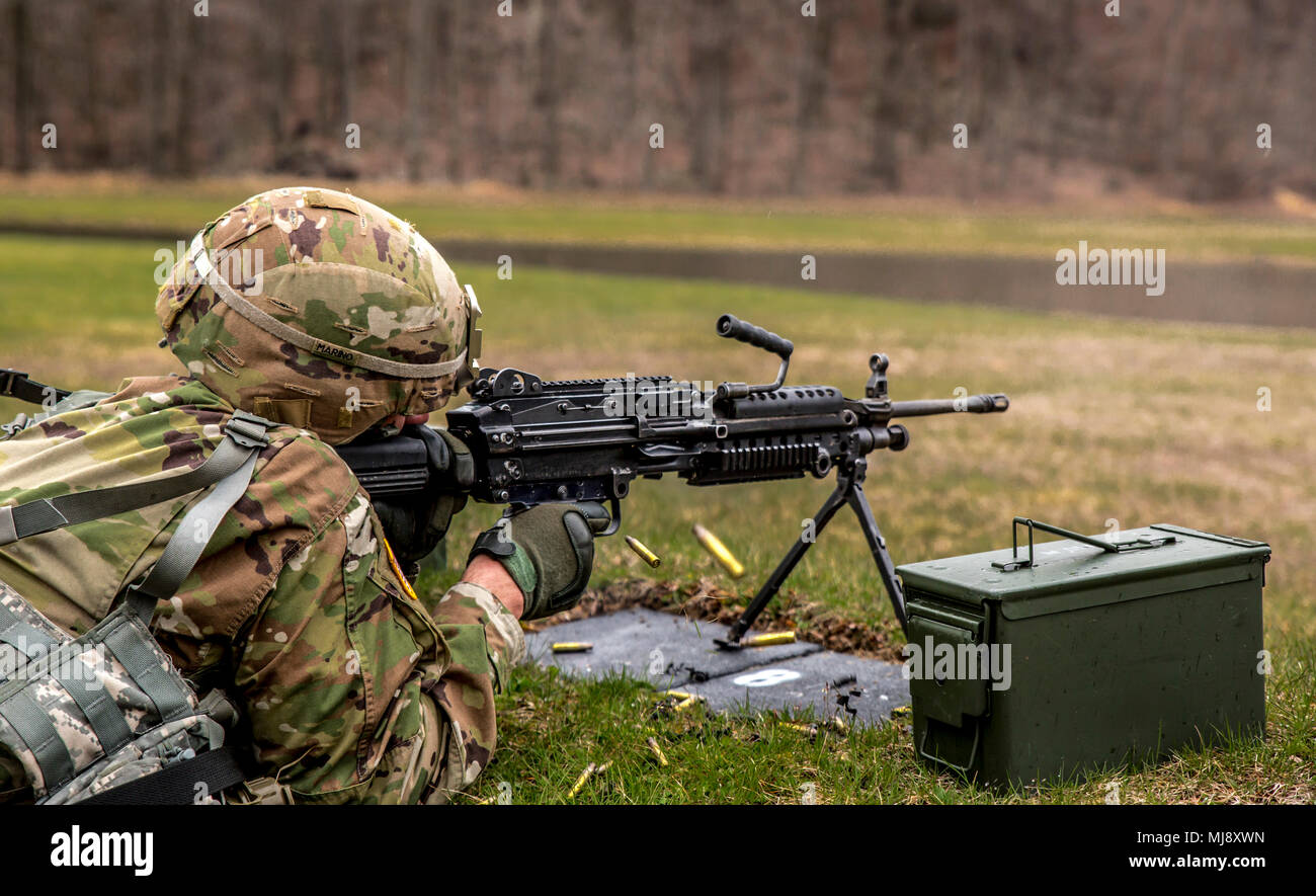 U.S. Army Spc. Robert Marino, a military police assigned to the 107th ...
