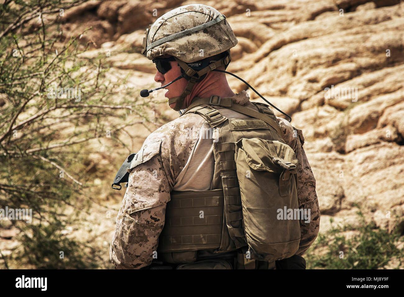 JORDAN (April 20, 2018) U.S. Marine Corps 2nd Lt. Ian McGauvran, a ...