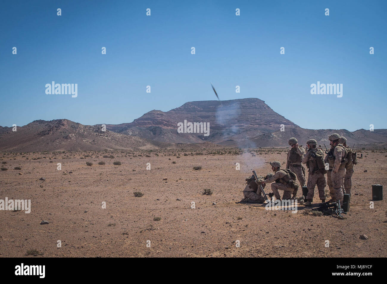 U.S. Marines assigned to Fox Company, Battalion Landing Team, 2nd ...