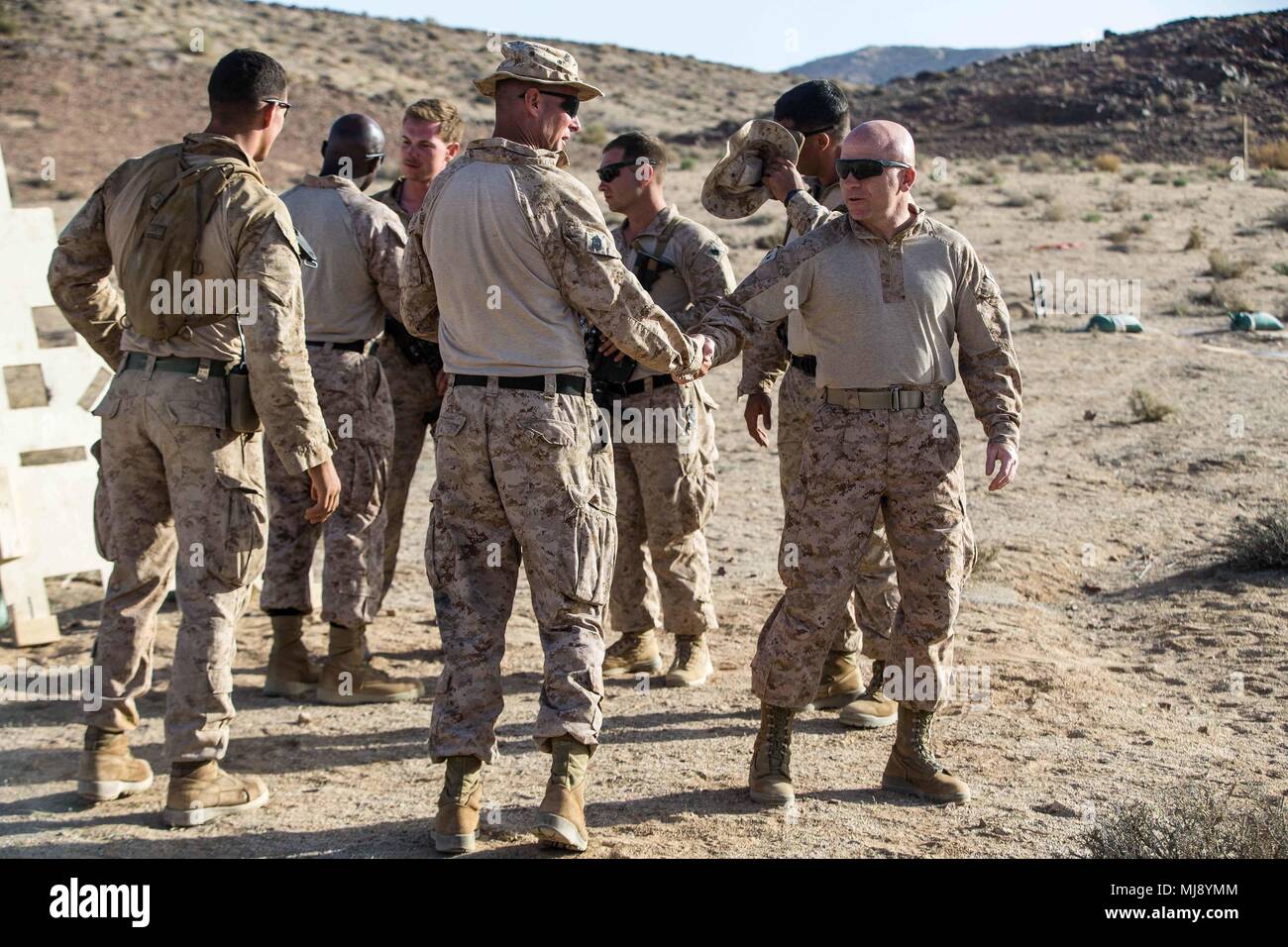 JORDAN (April 19, 2018) U.S. Marine Col. Farrell J. Sullivan, right ...