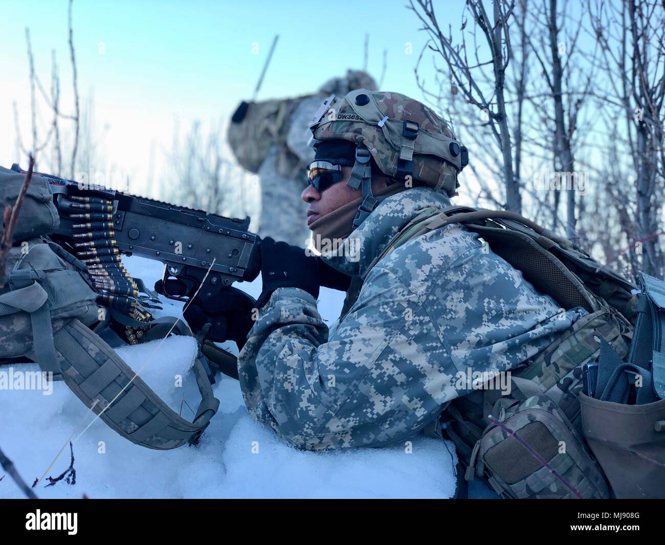 Pvt. Da-Juan Willet, a 7th Infantry Division Soldier assigned to 2nd ...