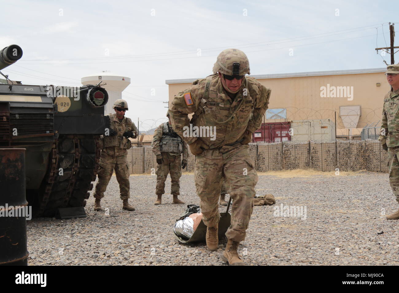 Spc. Robert Santee, a tank crewman assigned to 1st Battalion, 77th ...