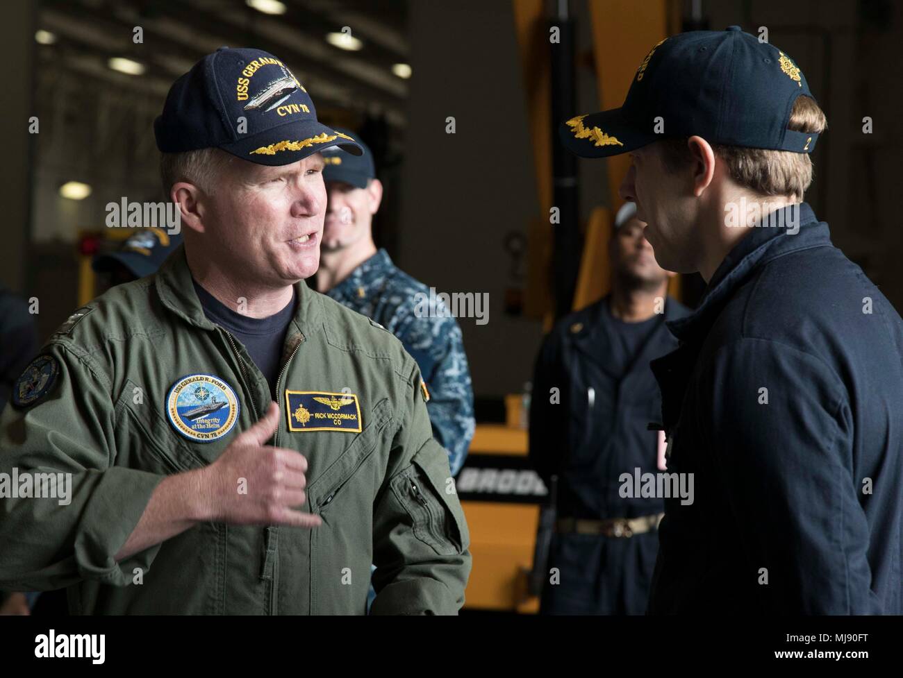 NORFOLK, Va. (April 19, 2018) -- Capt. Richard McCormack, USS Gerald R ...