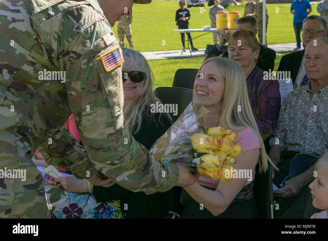 Paris Miller, wife of Capt. Brian Miller, incoming commander of ...