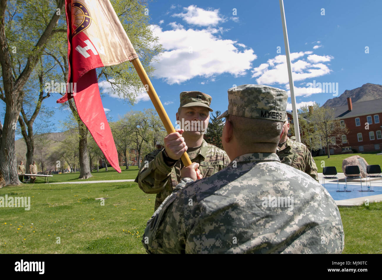 Sgt. 1st Class Carl Myers, first sergeant of Headquarters and ...