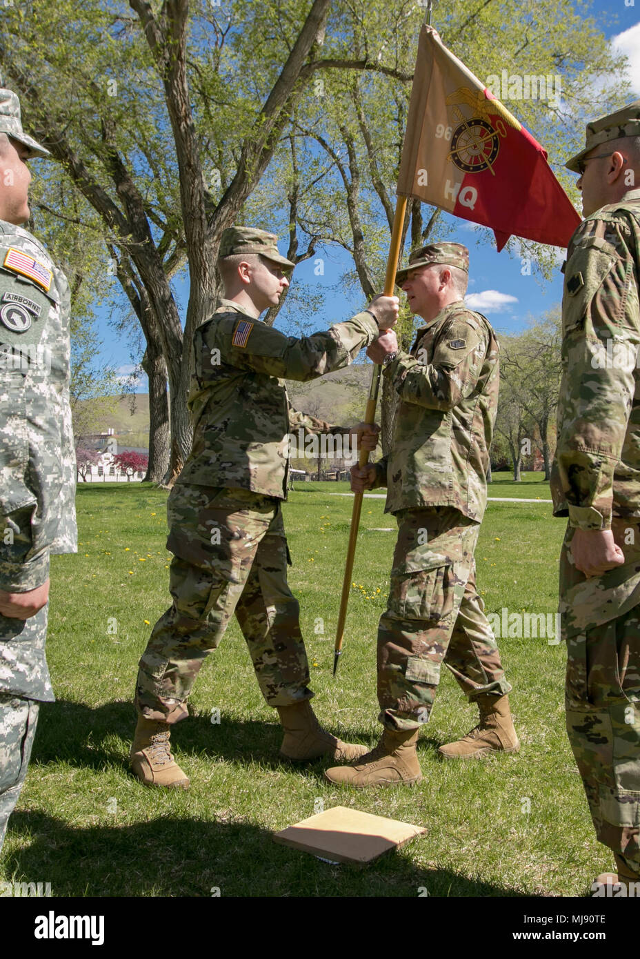 Capt. Benjamin Young, outgoing commander of Headquarters and ...