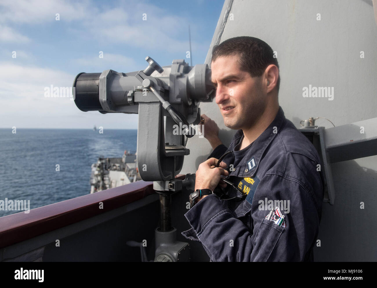 Pacific Ocean (April 21, 2018) Lieutenant Chris Bohnker of Naval ...