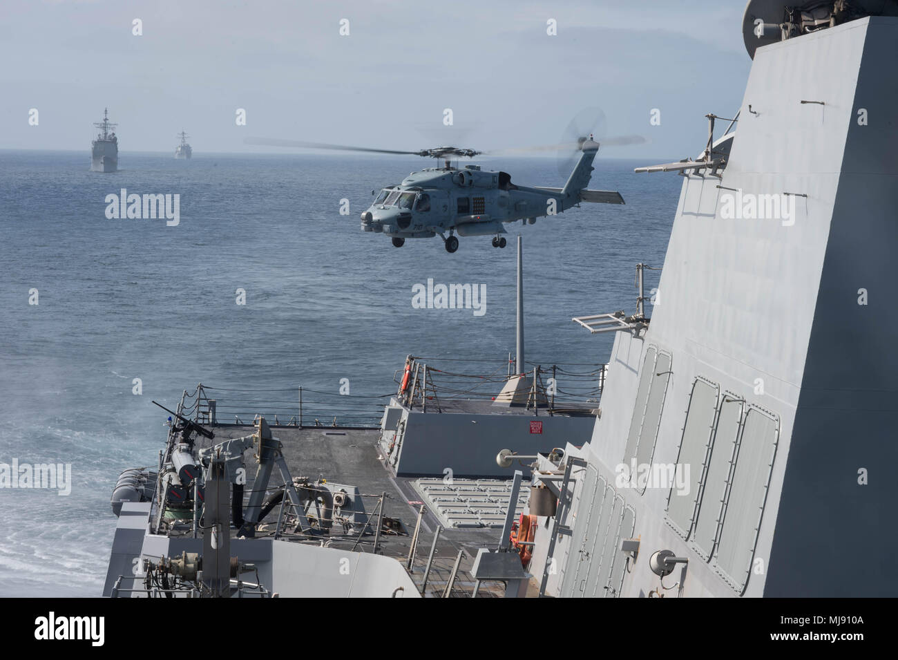 Pacific Ocean (April 21, 20180 An MH-60R helicopter of Helicopter ...