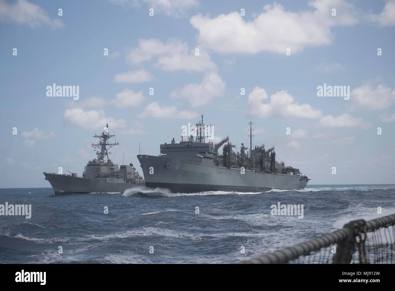 180420-N-EV253-218 ATLANTIC OCEAN (April 20, 2018) The guided-missile ...