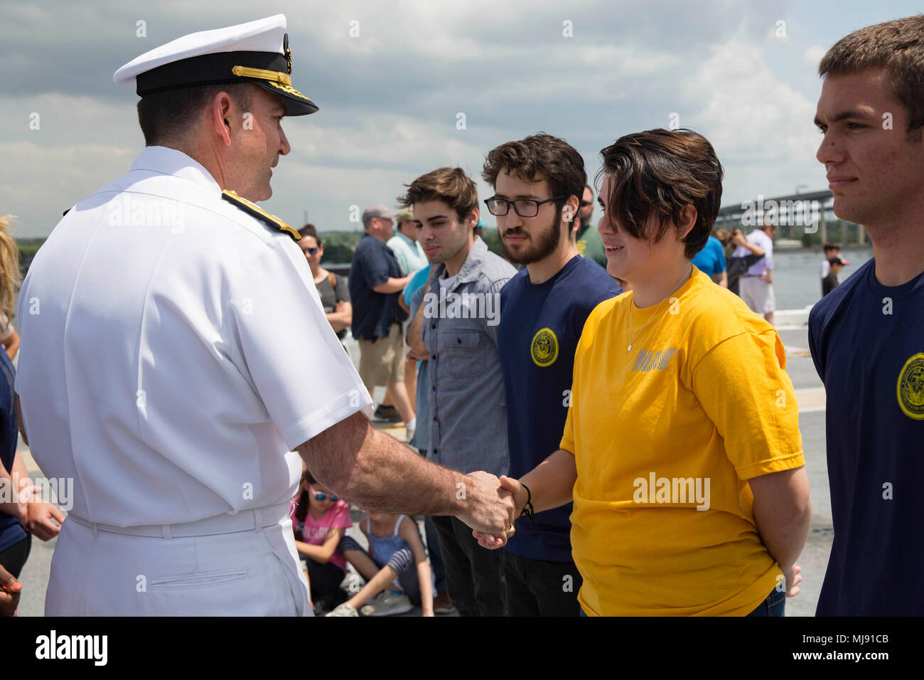 180421-N-MC499-0048 (April 21, 2018) NEW ORLEANS--A newly enlisted ...