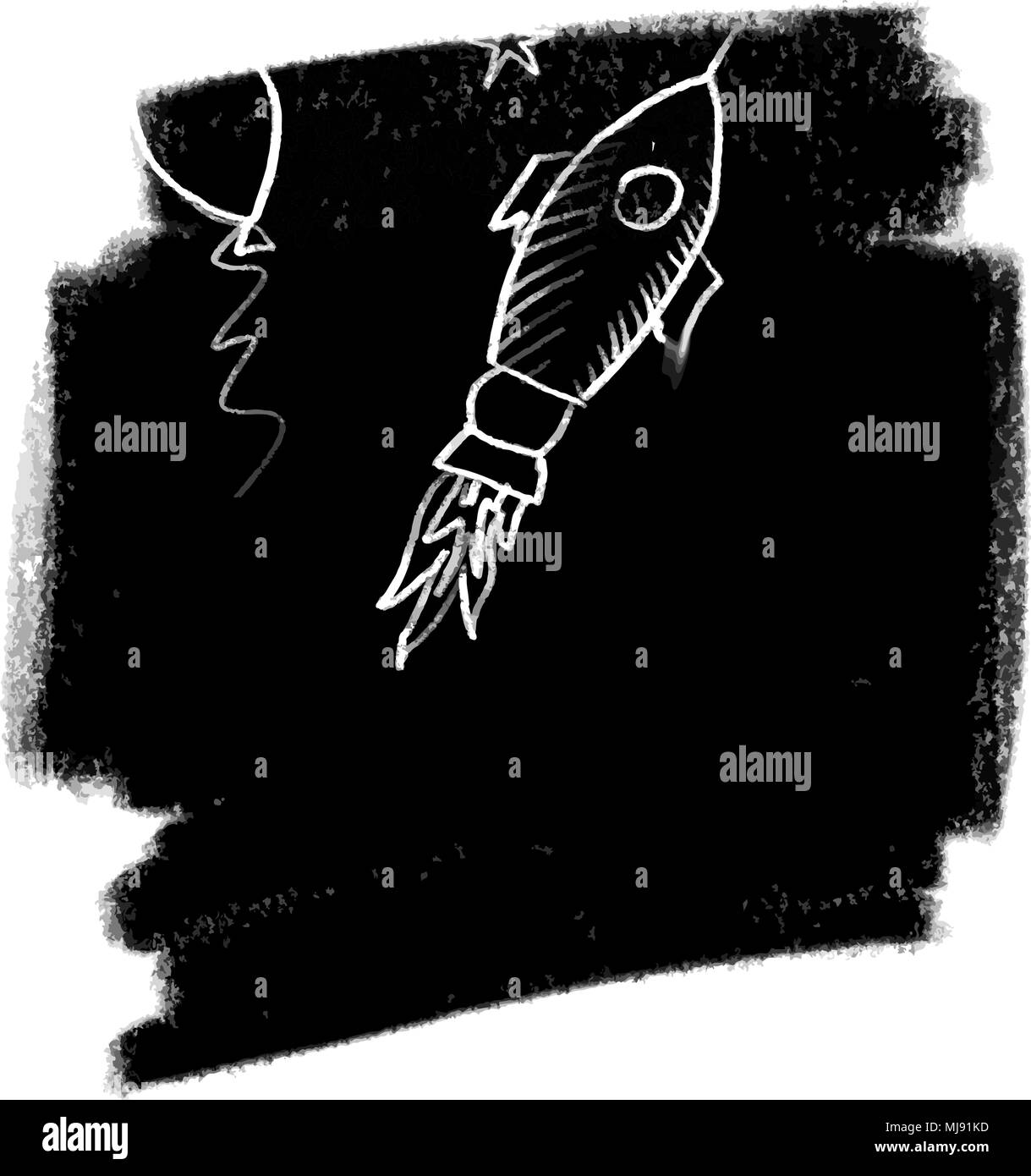 Vector doodle rocket launch icon hi-res stock photography and images ...