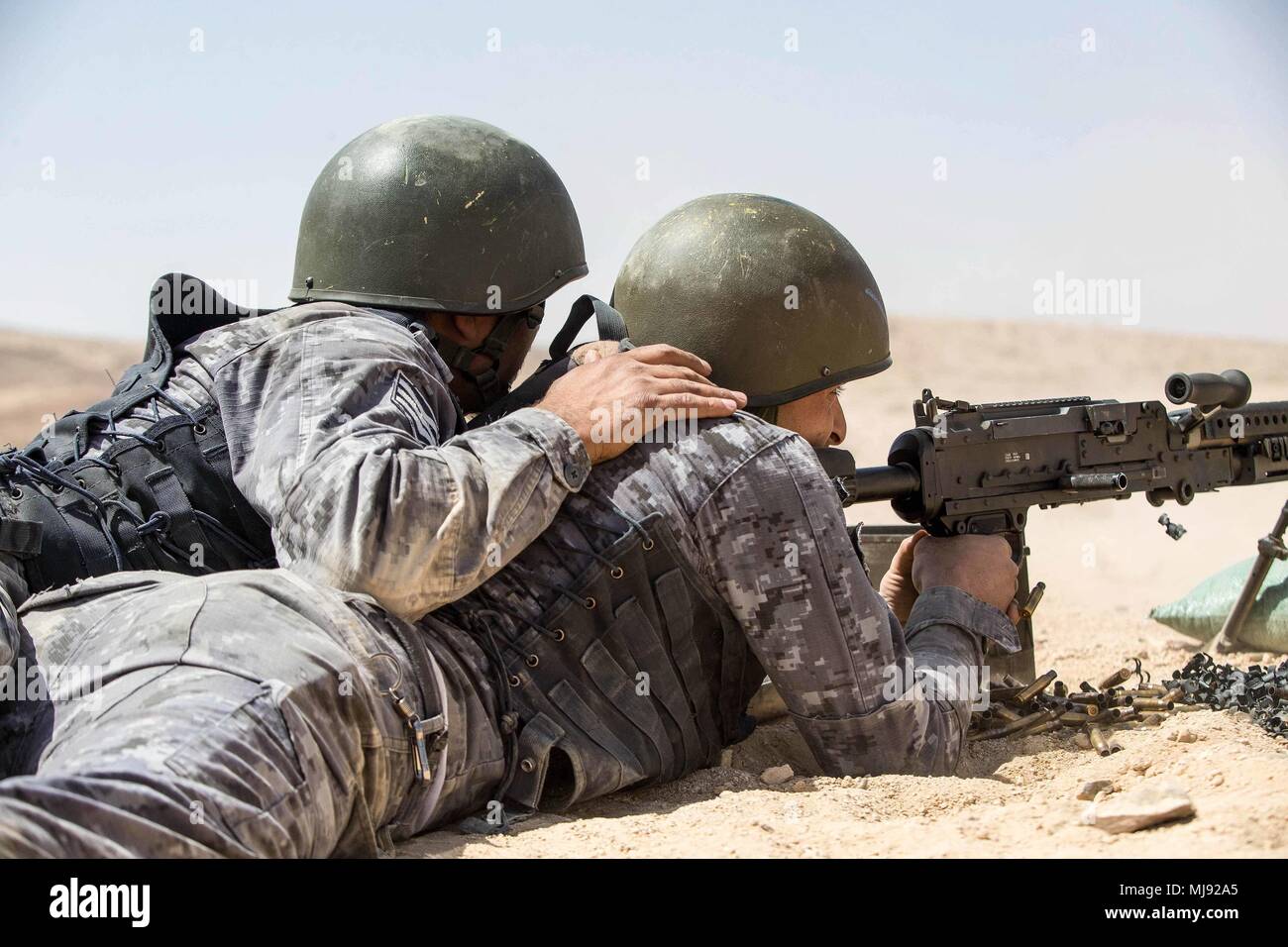 JORDAN (April 19, 2018) Jordanian Marines assigned to 3rd Company, 77th ...