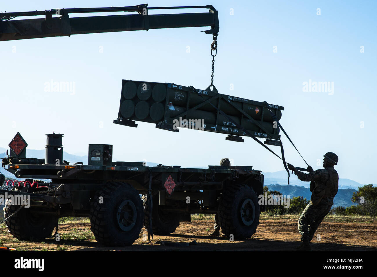 U.S. Marine Corps Cpl. Yvesland Belizaire, a launcher chief with ...