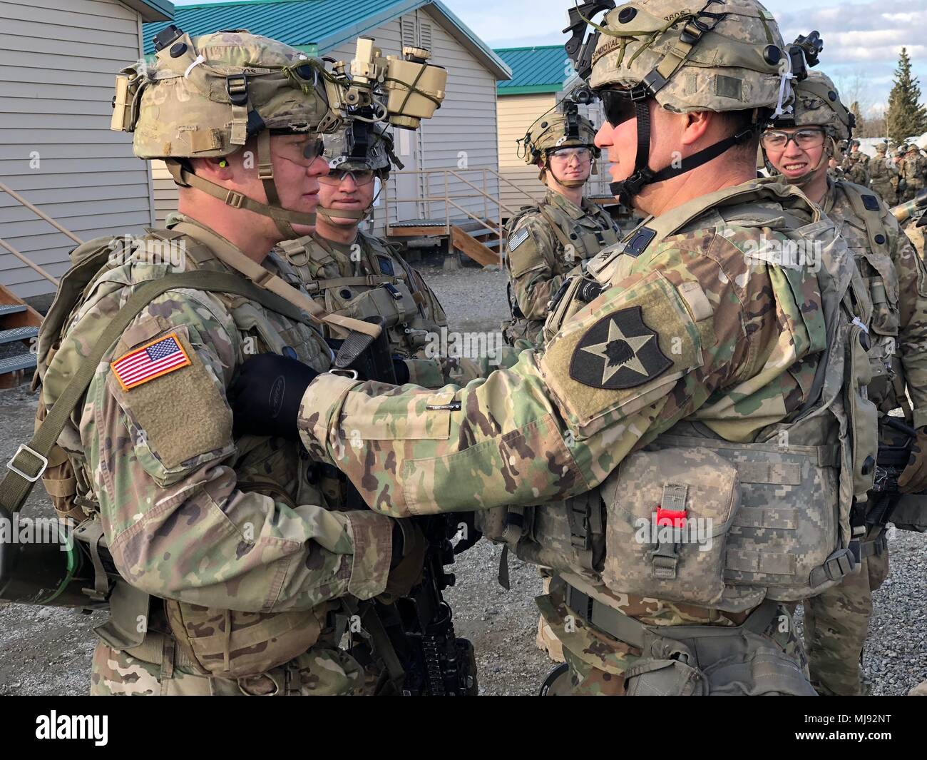 Sgt. Victor Sandoval, a 7th Infantry Division team leader assigned to 2nd Battalion, 1st ...