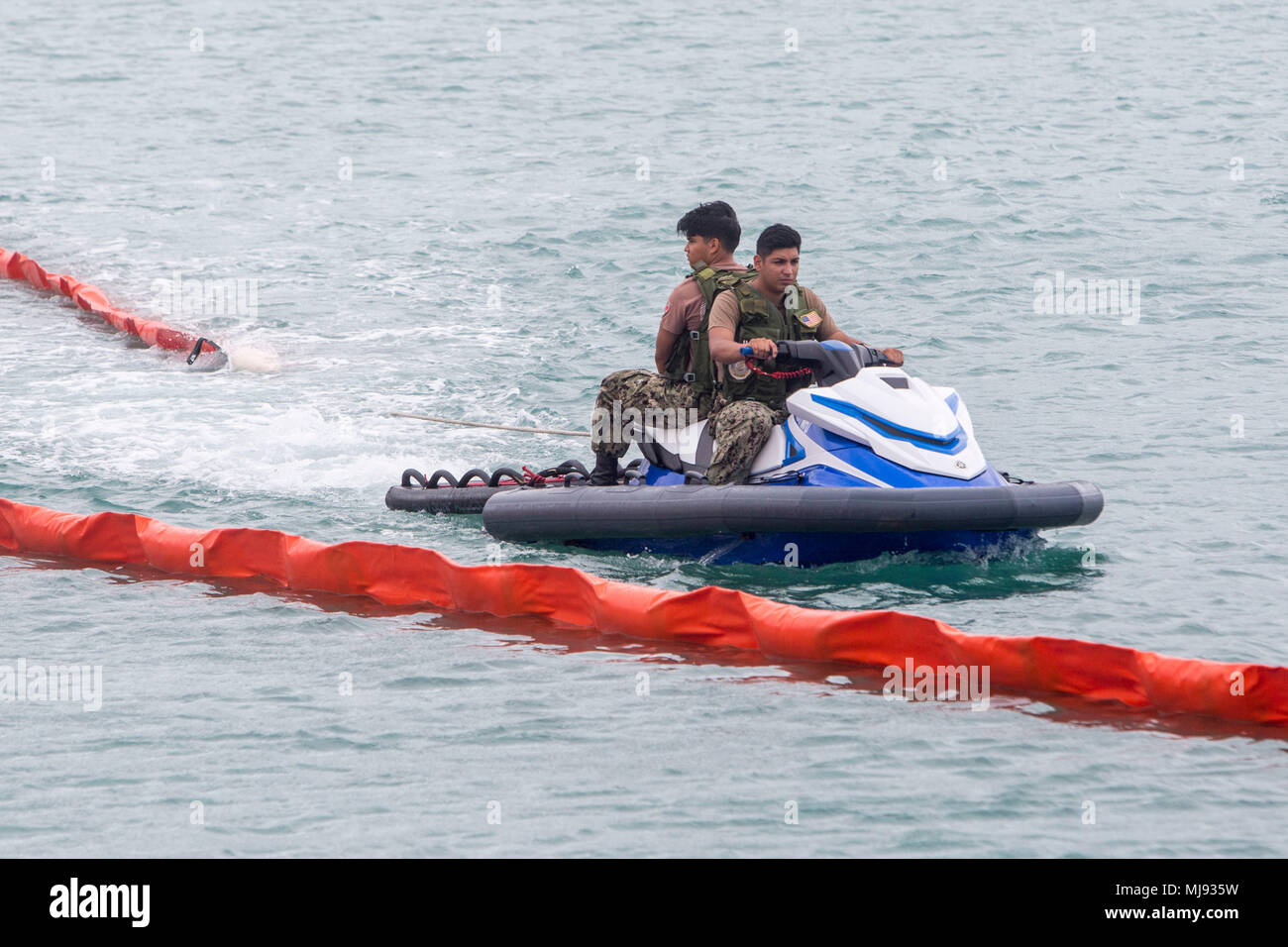 U s navy sailors with waterfront operations hi-res stock photography ...