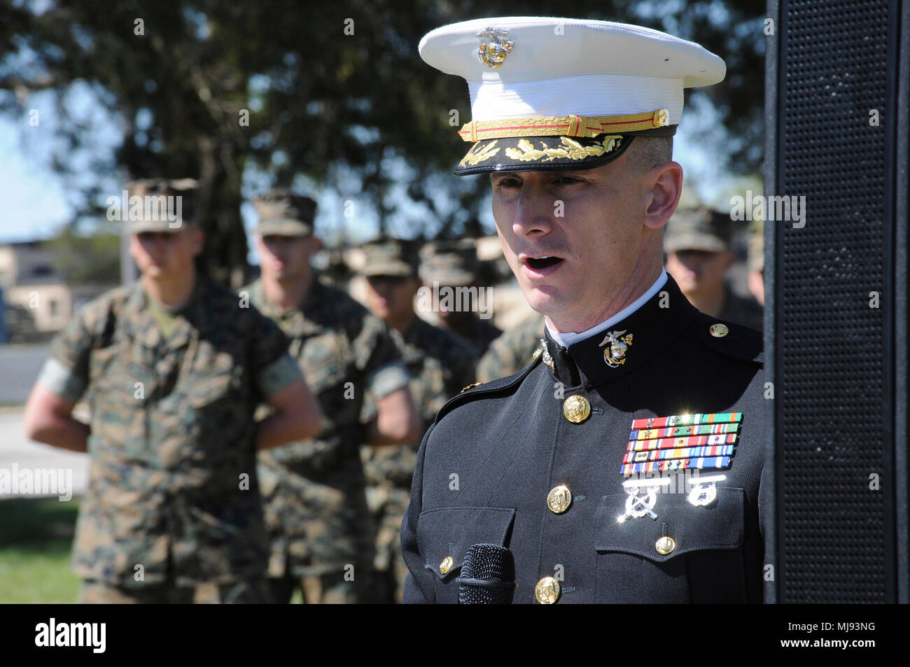 Maj. Charles T. Miller, commander of the Richmond Marine Recruitment ...