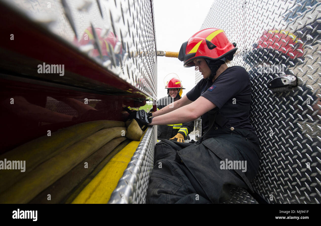 U.S. Air Force CMSgt Eugene Elking (left), 423rd Air Base Group ...