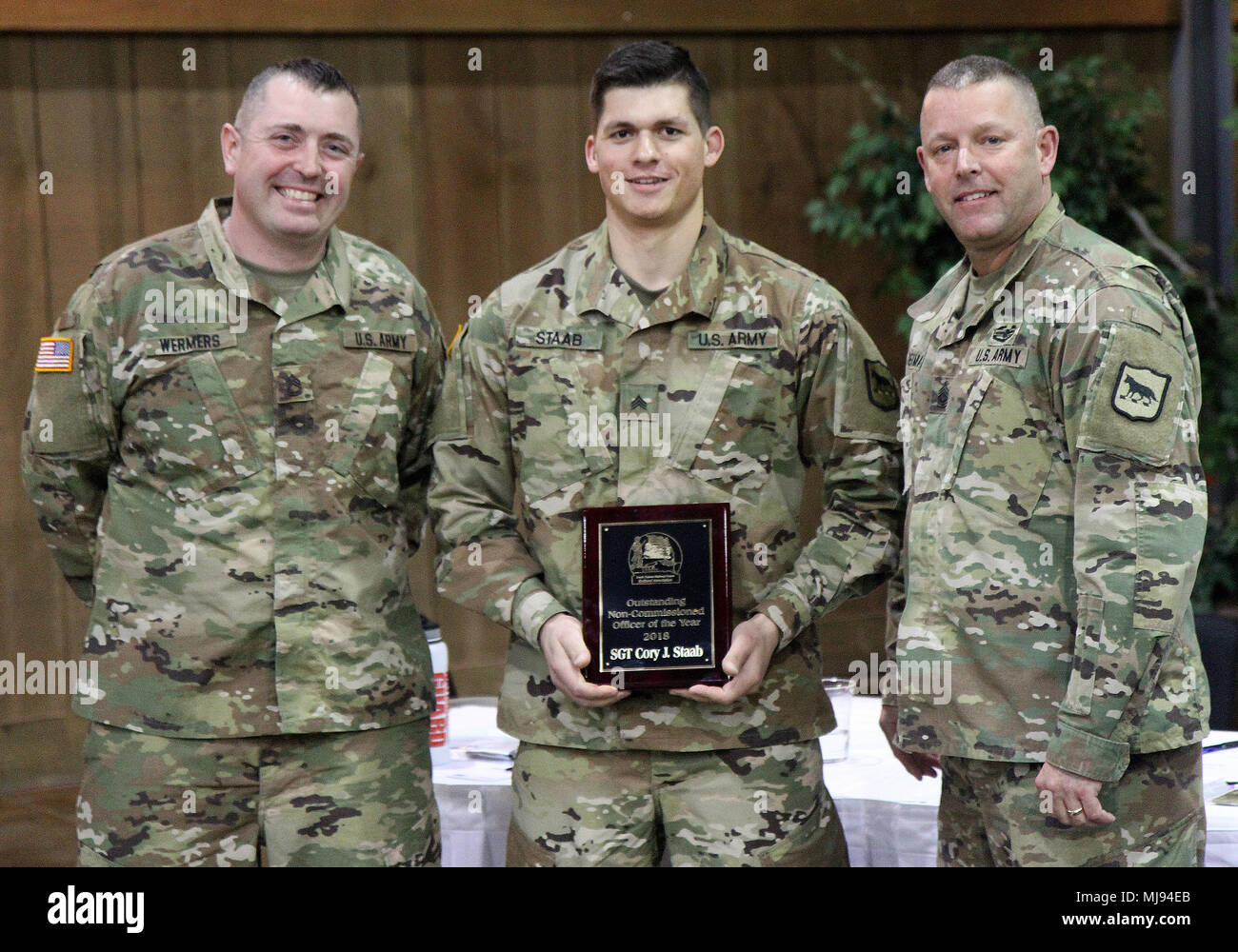 U.S. Army Sgt. Cory Staab, Detachment 1, 842nd Engineer Company, South ...
