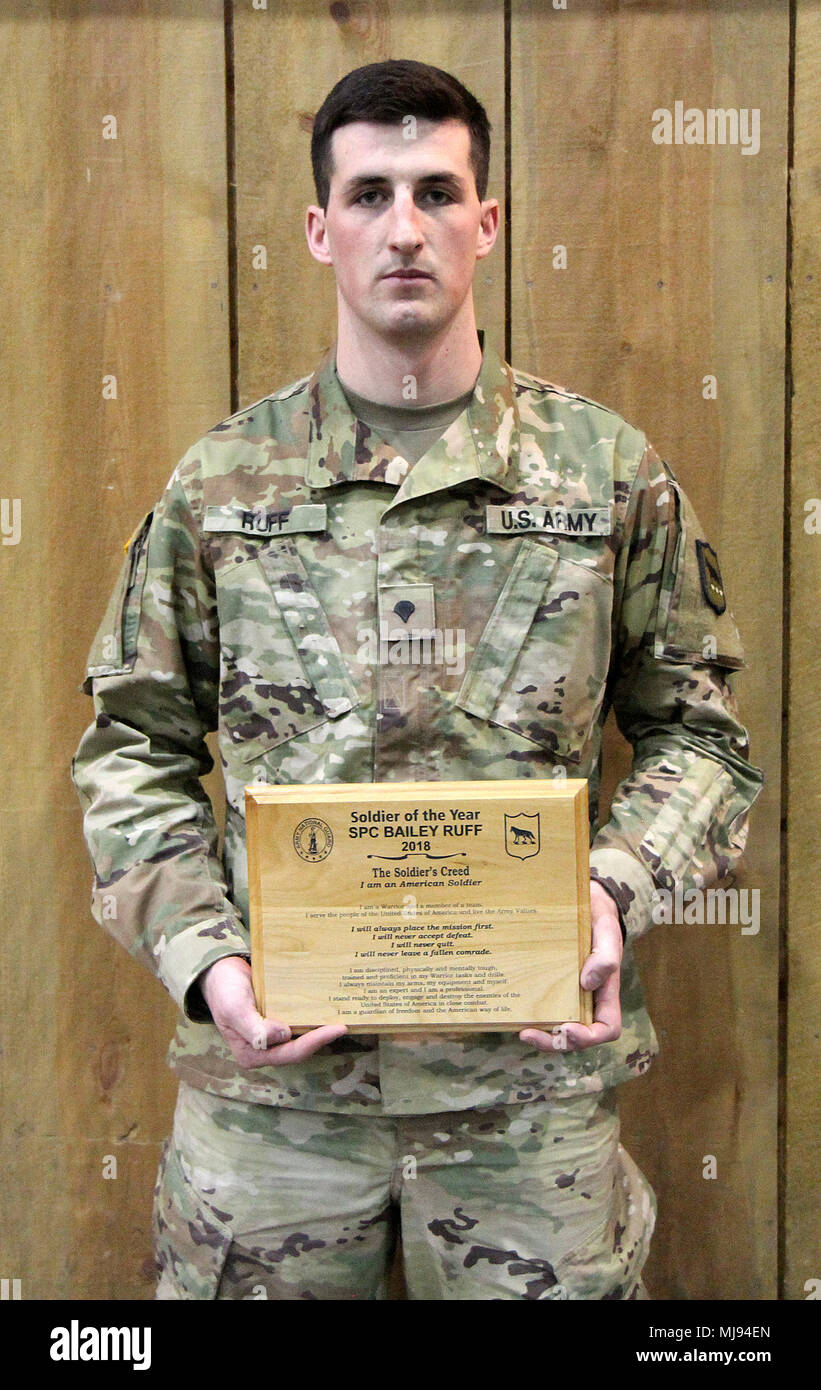 U.S. Army Spc. Bailey Ruff, Detachment 2, 842nd Engineer Company, South ...