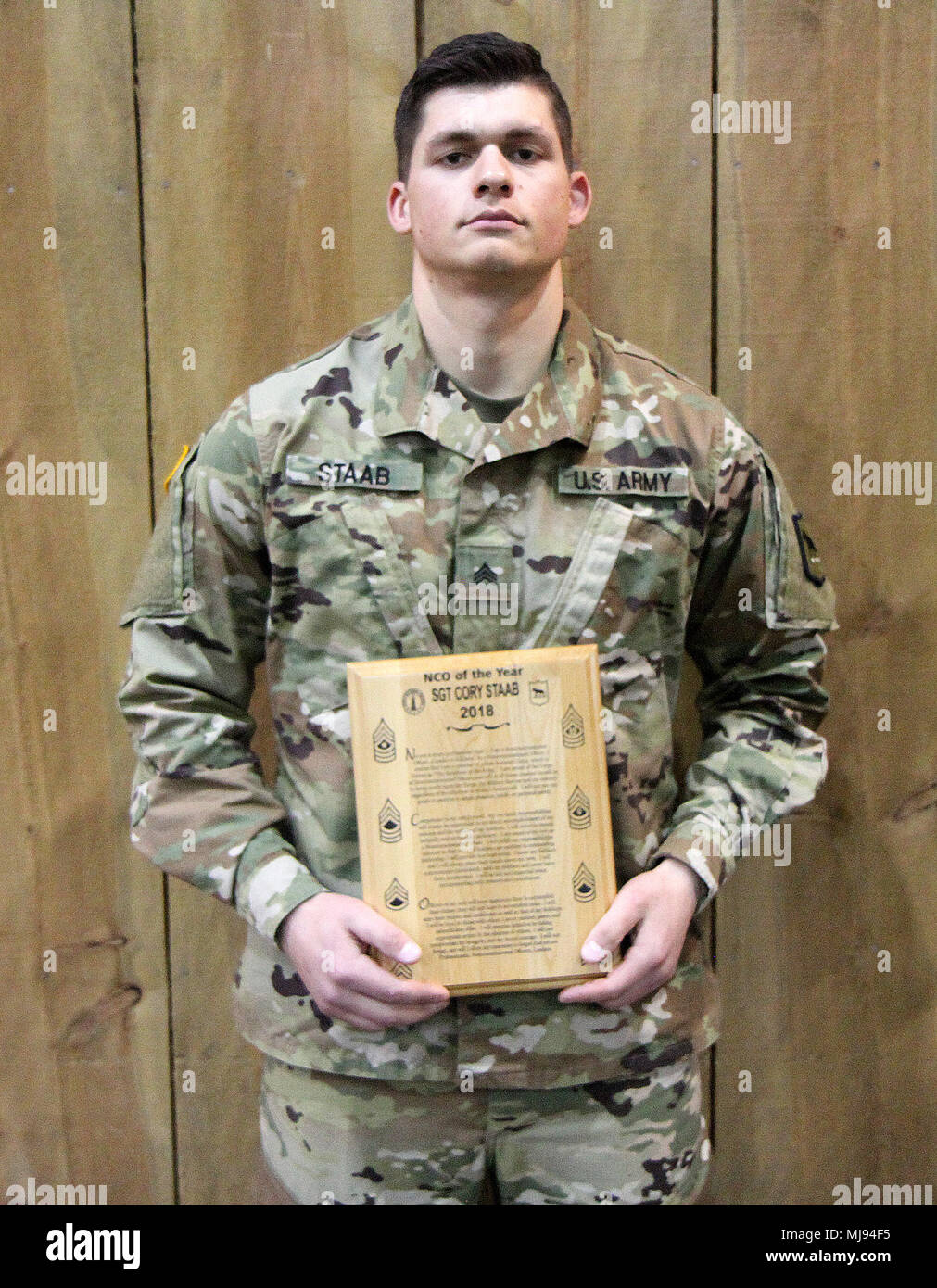 U.S. Army Sgt. Cory Staab, Detachment 1, 842nd Engineer Company, South ...