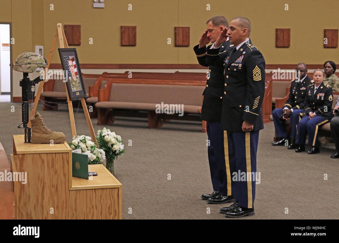 Command Sgt. Joey Ruiz and Lt. Col. Alexander Lee, the command team ...