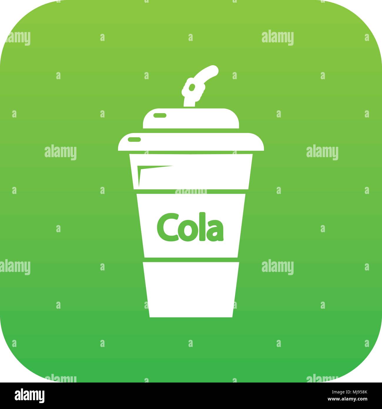 Cola plastic glass icon green vector Stock Vector Image & Art - Alamy