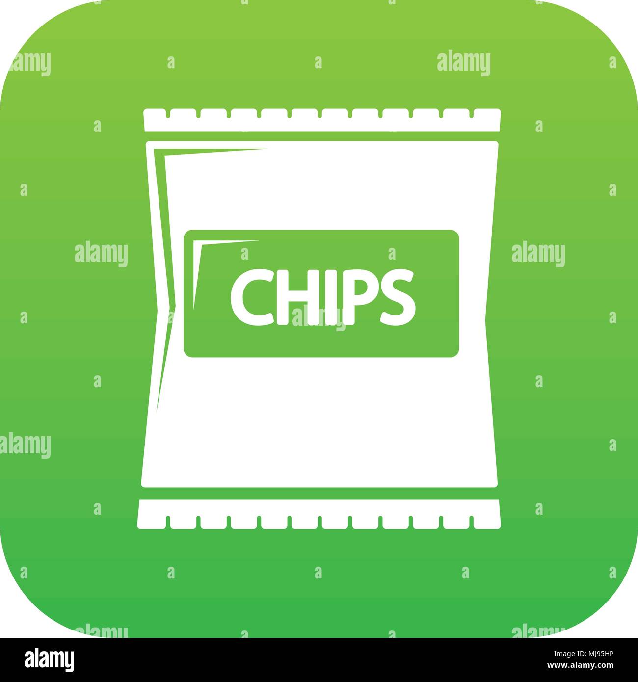 Chips icon green vector Stock Vector Image & Art - Alamy